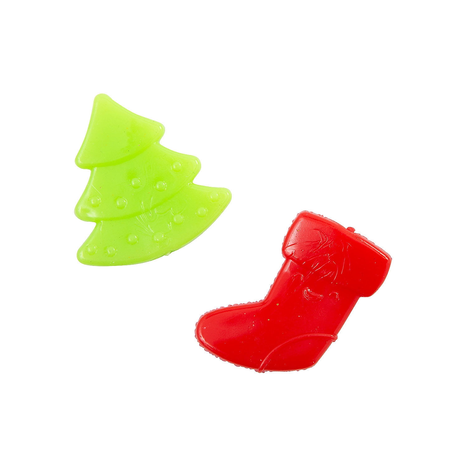 Fun Express Bulk 48 Pieces Mini Sticky Christmas Trees and Stockings ...