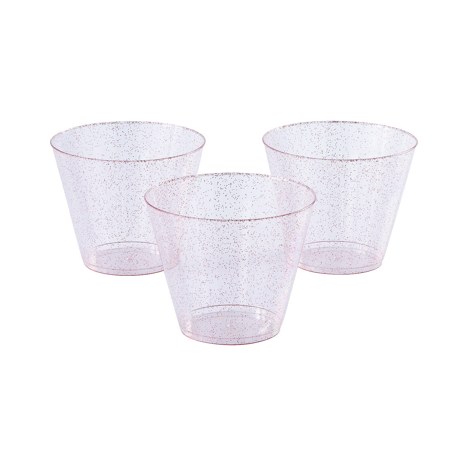 Fun Express Bulk 50 Count Pink Glitter Plastic Cups - Walmart.com