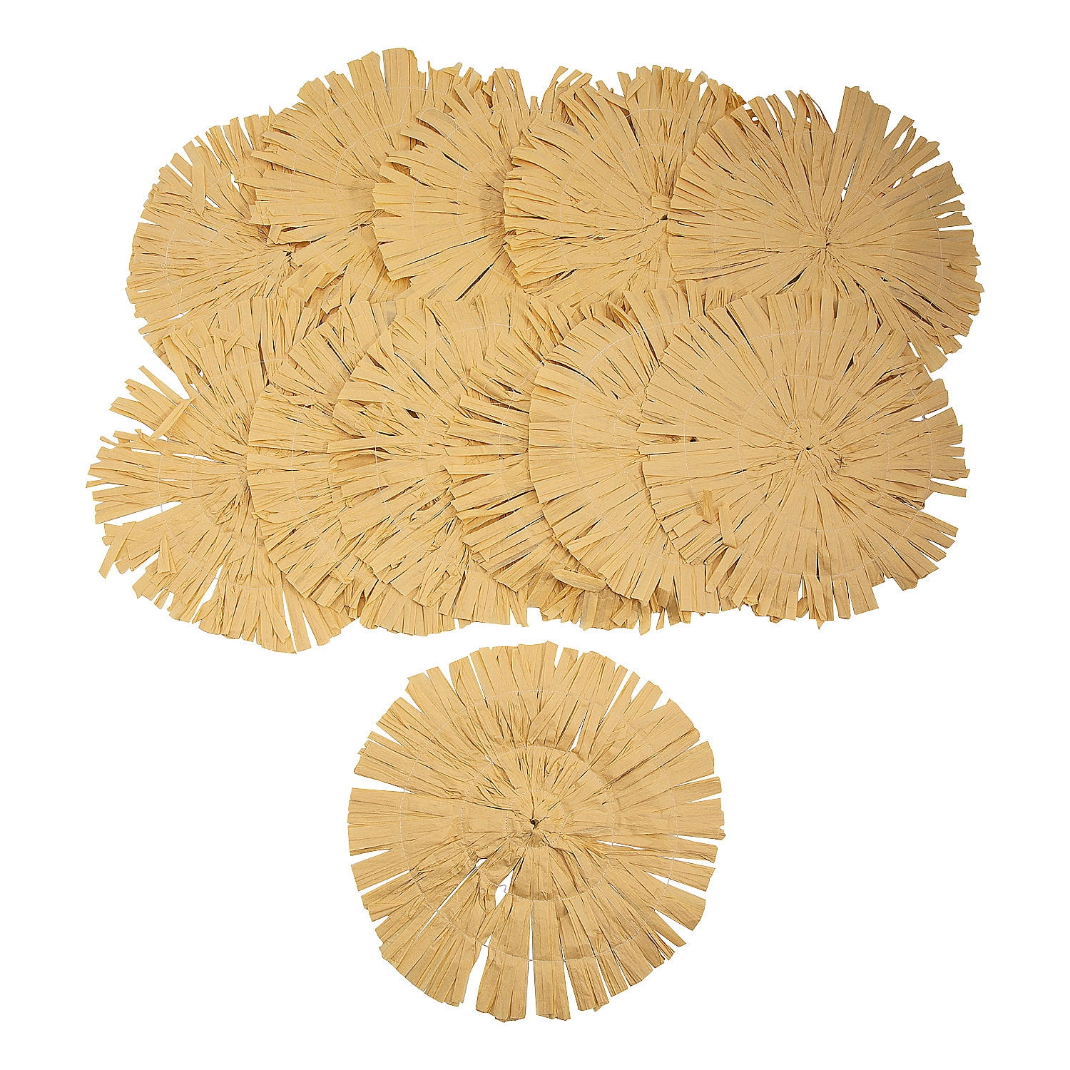 Fun Express Bulk 60 Pieces Round Fringe Luau Placemats - Walmart.com