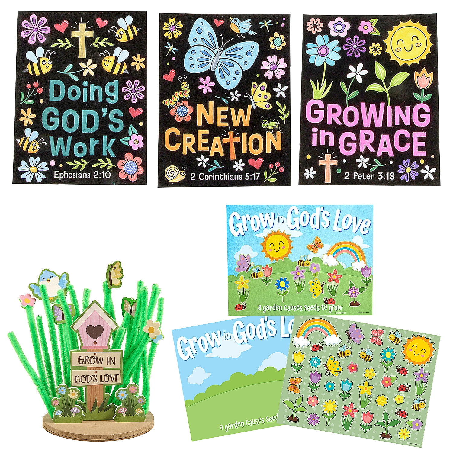 Fun Express Bulk 72 Pc. Religious Spring Garden Craft Kit & Activity ...