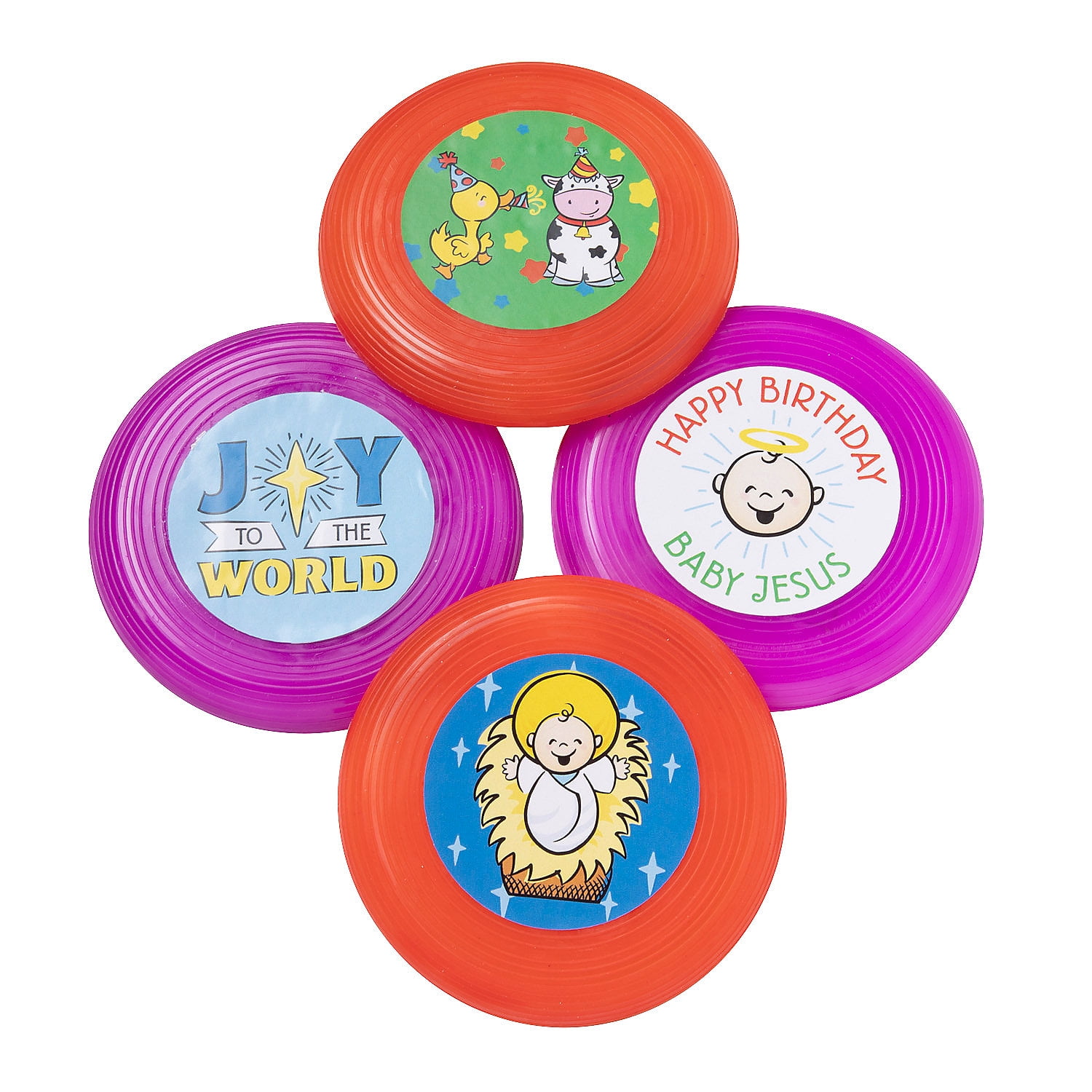 Fun Express Bulk 72 Pieces Mini Happy Birthday Jesus Flying Discs ...