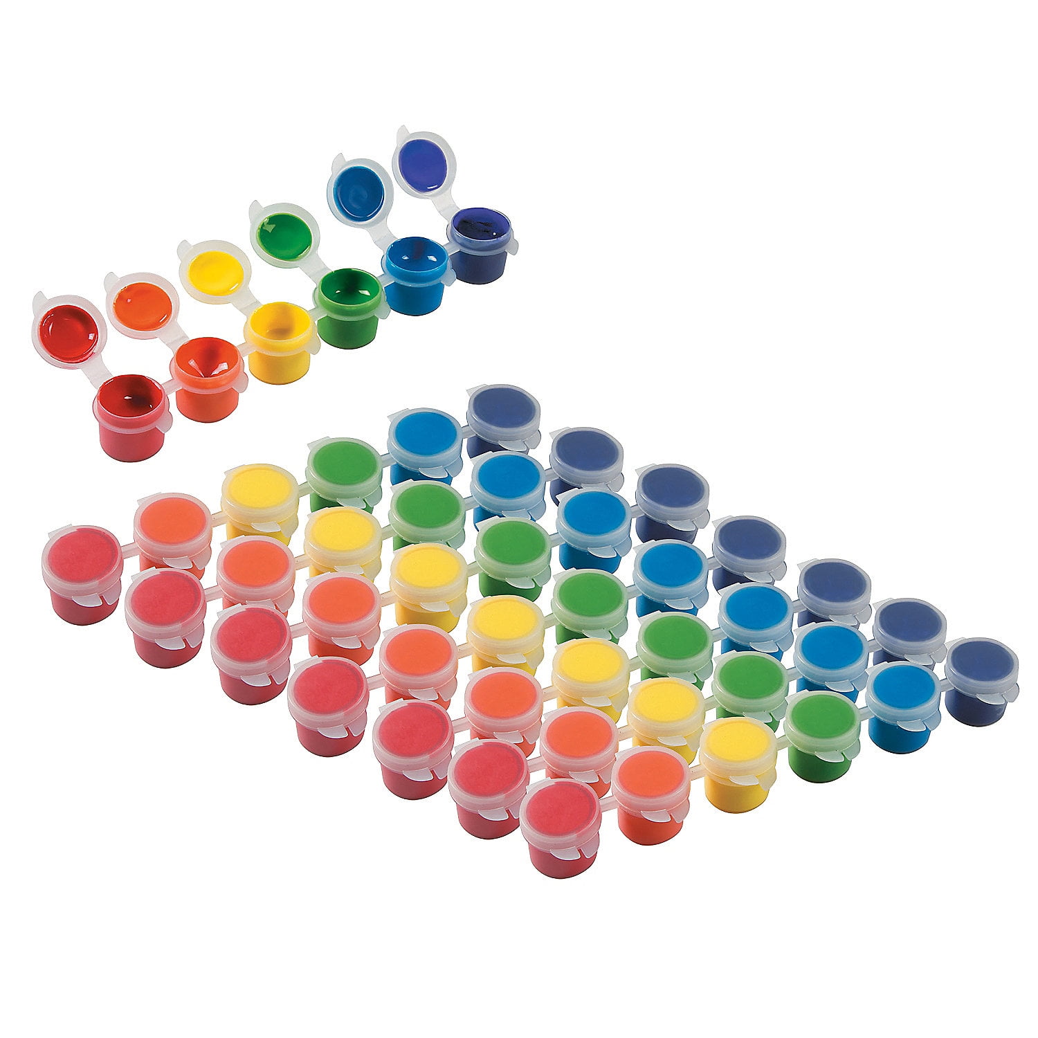 Fun Express Bulk 96 Pieces 6-Color Rainbow Acrylic Paint Strips ...
