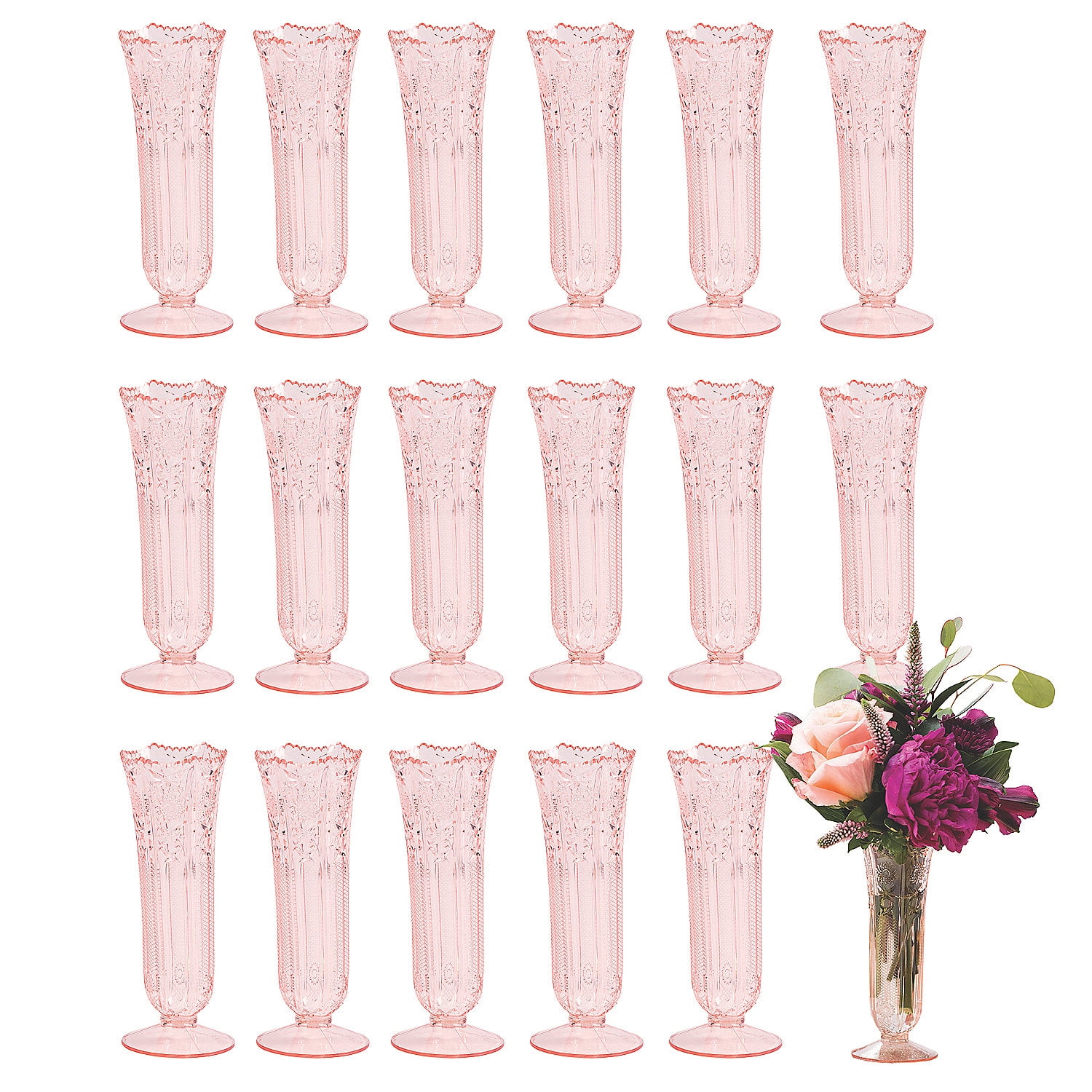 Fun Express Bulk Blush Bud Vases 36 Pieces - Walmart.com