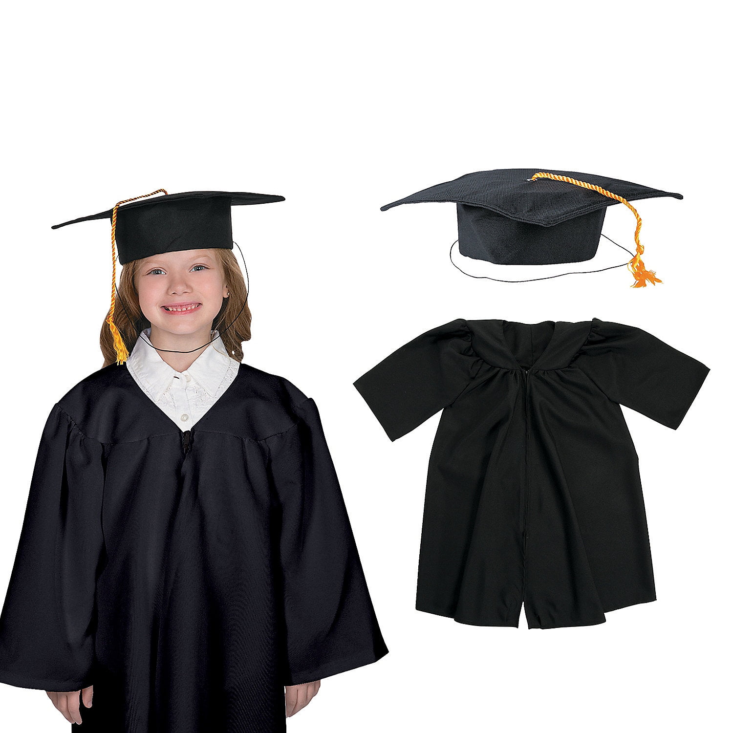 Fun Express Bulk Kids Black Matte Elementary School Graduation Caps ...