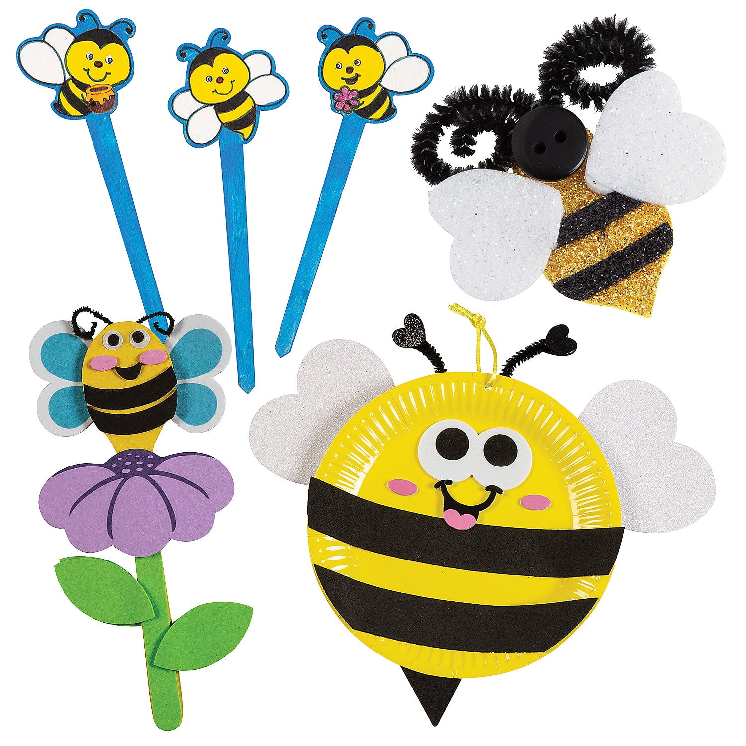 Fun Express Bumble Bee Activity & Craft Kit Assortment - Makes 48 ...