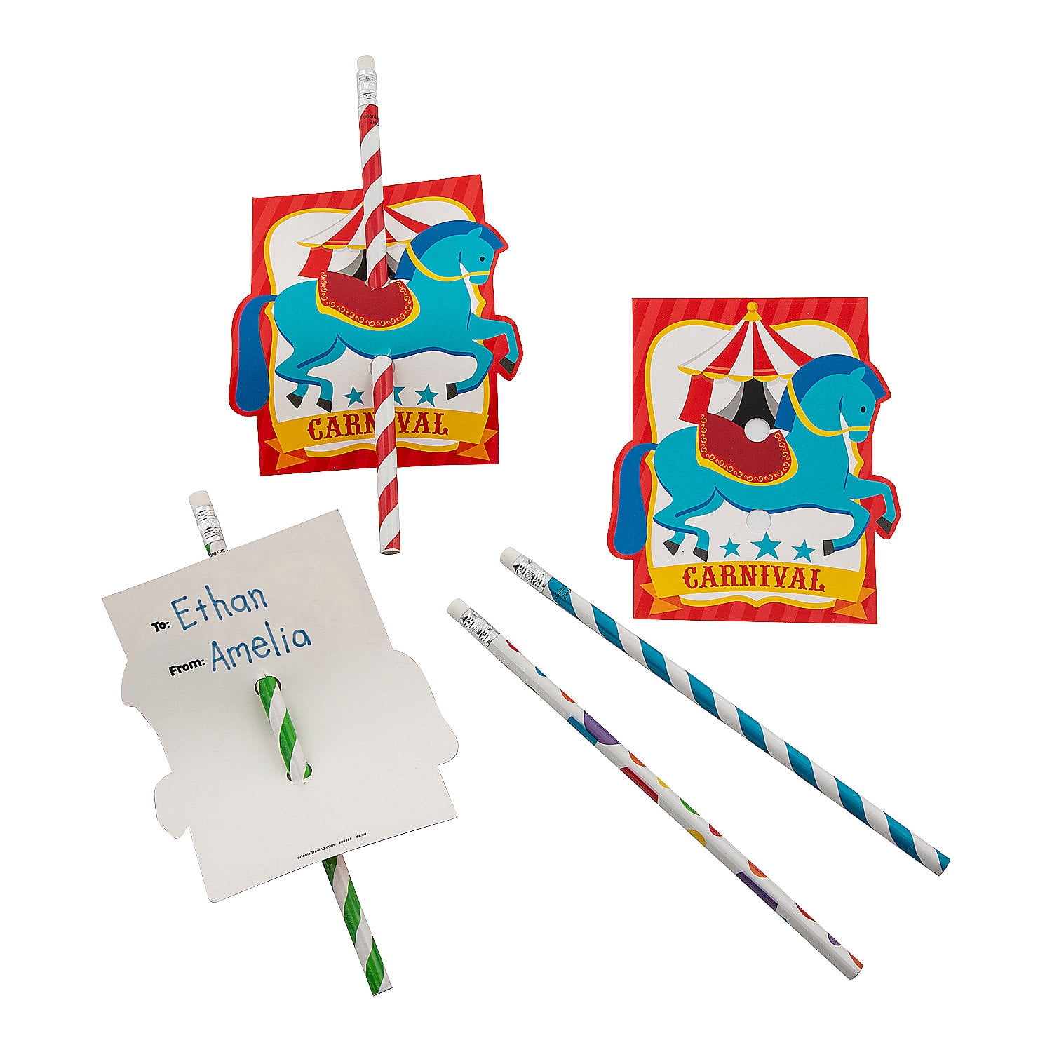 Fun Express Carnival Cards with Pencil Handout for 24 - Walmart.com