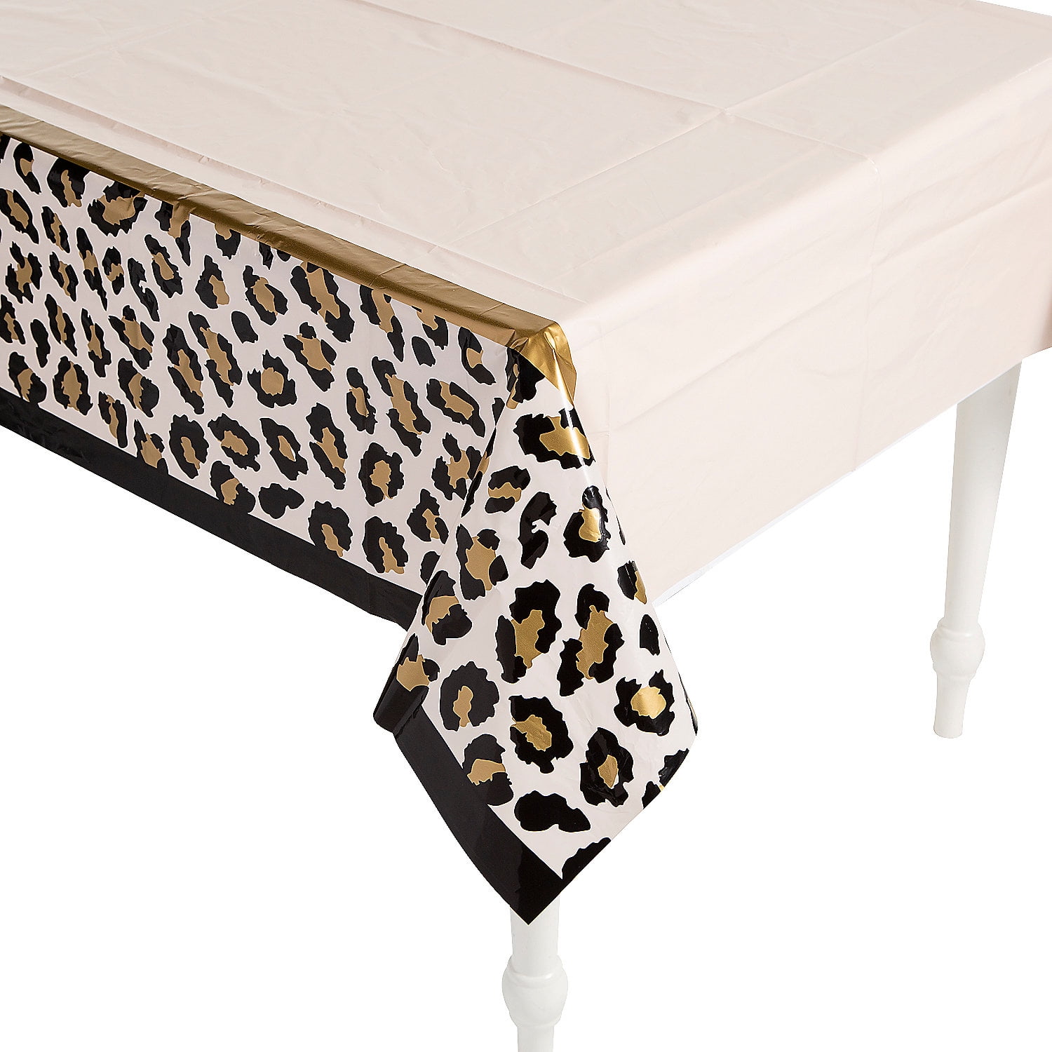 Fun Express Cheetah Animal Print Tablecloth - Walmart.com