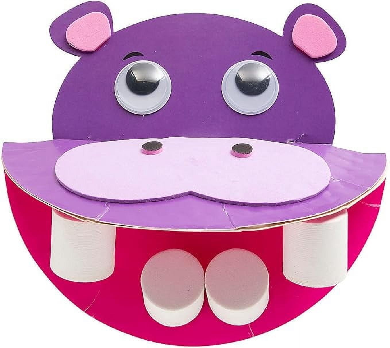 Fun Express Chomping Hippo Paper Plate Craft Kit - Fun and Engaging ...