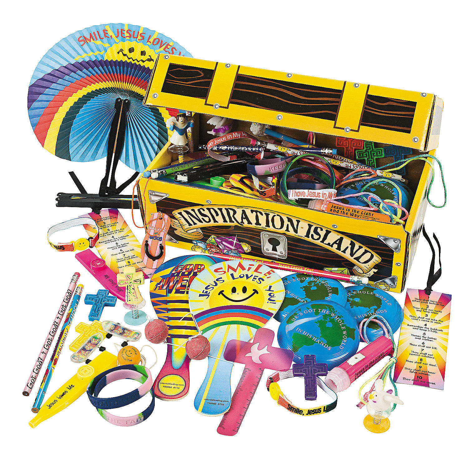 Religious Treasure Chest Asst (100Pc) - Small Toys Box Prizes for Kids ...