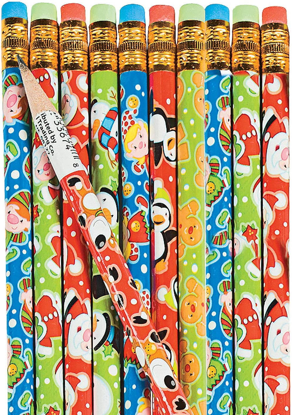 Fun Express - Christmas Character Pencil Assortment for Christmas ...