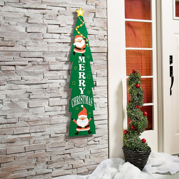 Fun Express Christmas Tree Porch Sign - Walmart.com