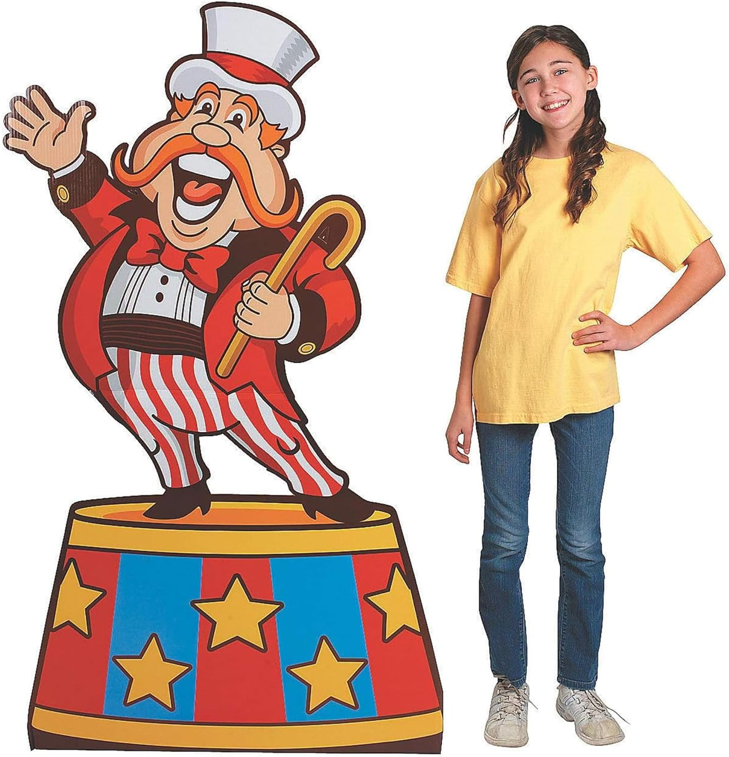 Fun Express Circus Ring Leader Cardboard Stand up, Carnival Party Decor ...