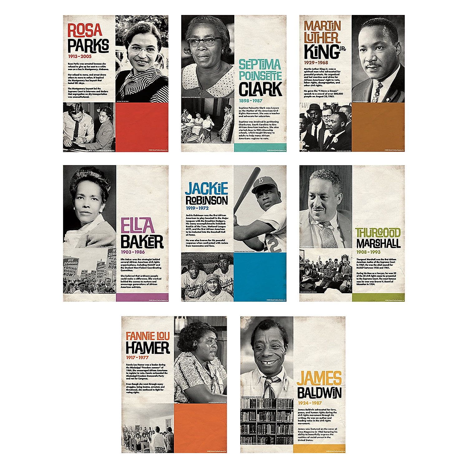 Fun Express Civil Rights Poster Set - 8 Pc. - Walmart.com