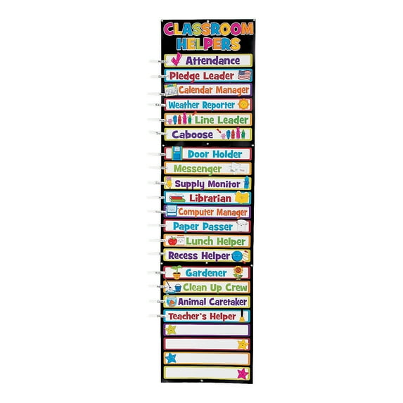 Fun Express Classroom Helpers Clip Charts - 33 Pieces - Educational and ...