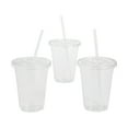 Fun Express Clear Plastic Cups with Lids & Straws 24 Pieces - Walmart.com