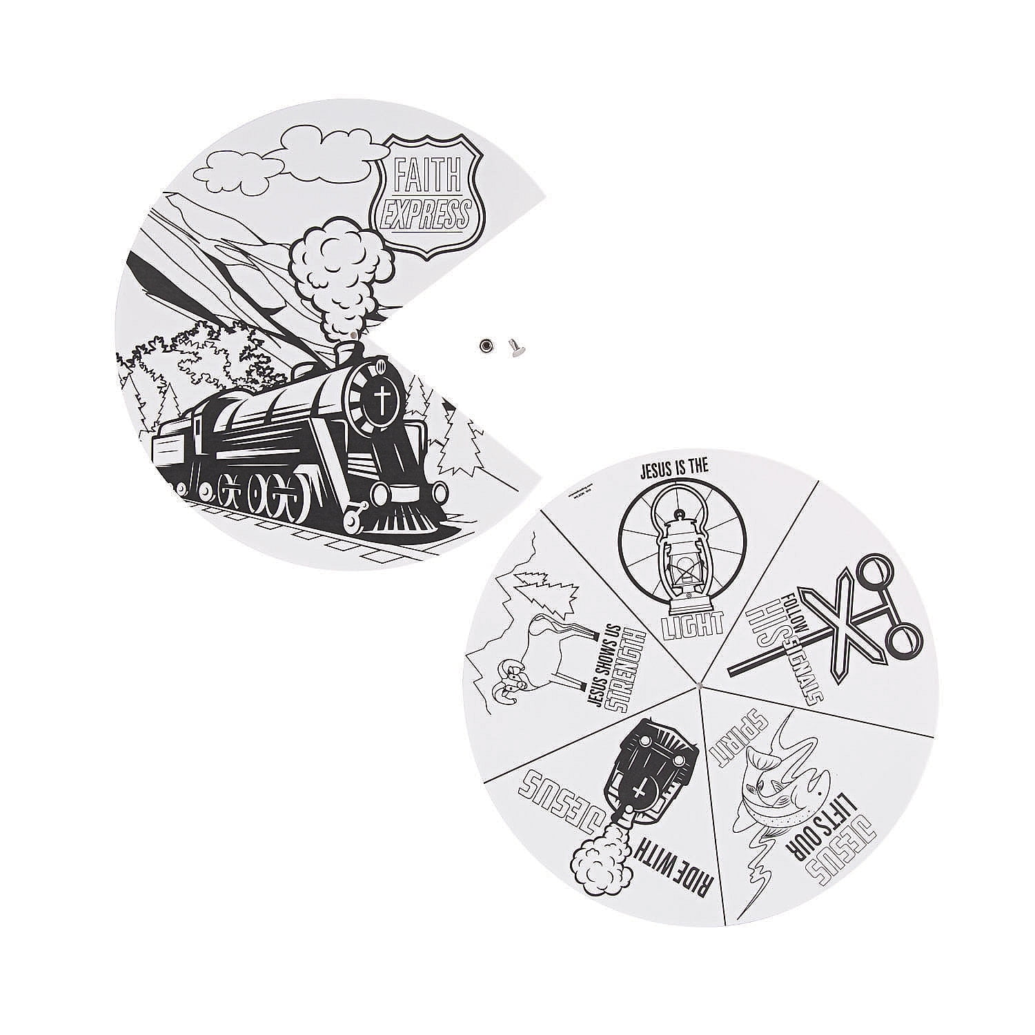 Fun Express Color Your Own Railroad Craft Kits – DIY Paper Wheels for ...