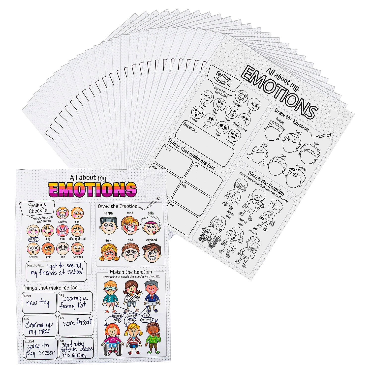 16" x 20 3/4" Color Your Own “All About My Emotions” Paper Posters - 30 ...