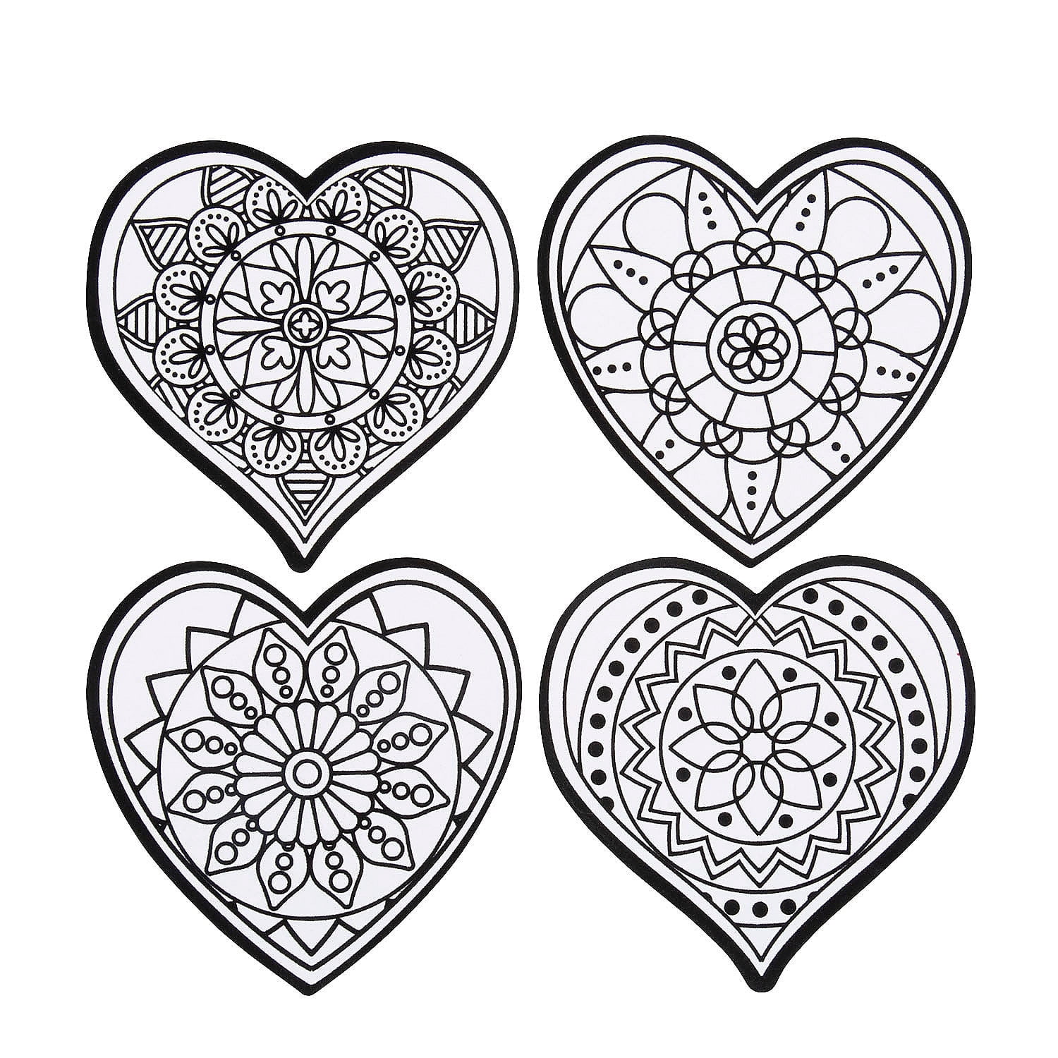 Fun Express Color Your Own Fuzzy Heart Mandala Magnets - 12 Pc ...
