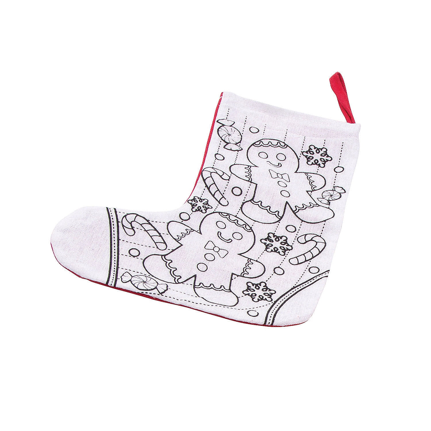 Fun Express Color Your Own Gingerbread Christmas Stockings - 12 Pc ...
