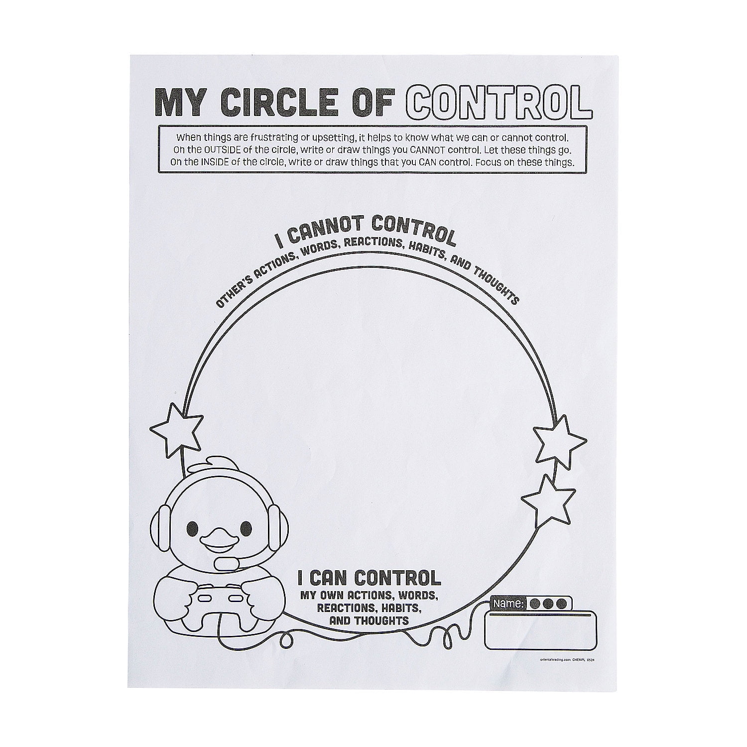 Fun Express Color Your Own Social Emotion Learning Circle of Control ...