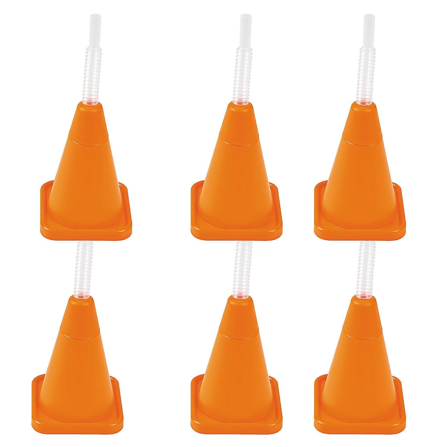 Fun Express Construction Cone Molded Reusable BPA-Free Plastic Cups ...
