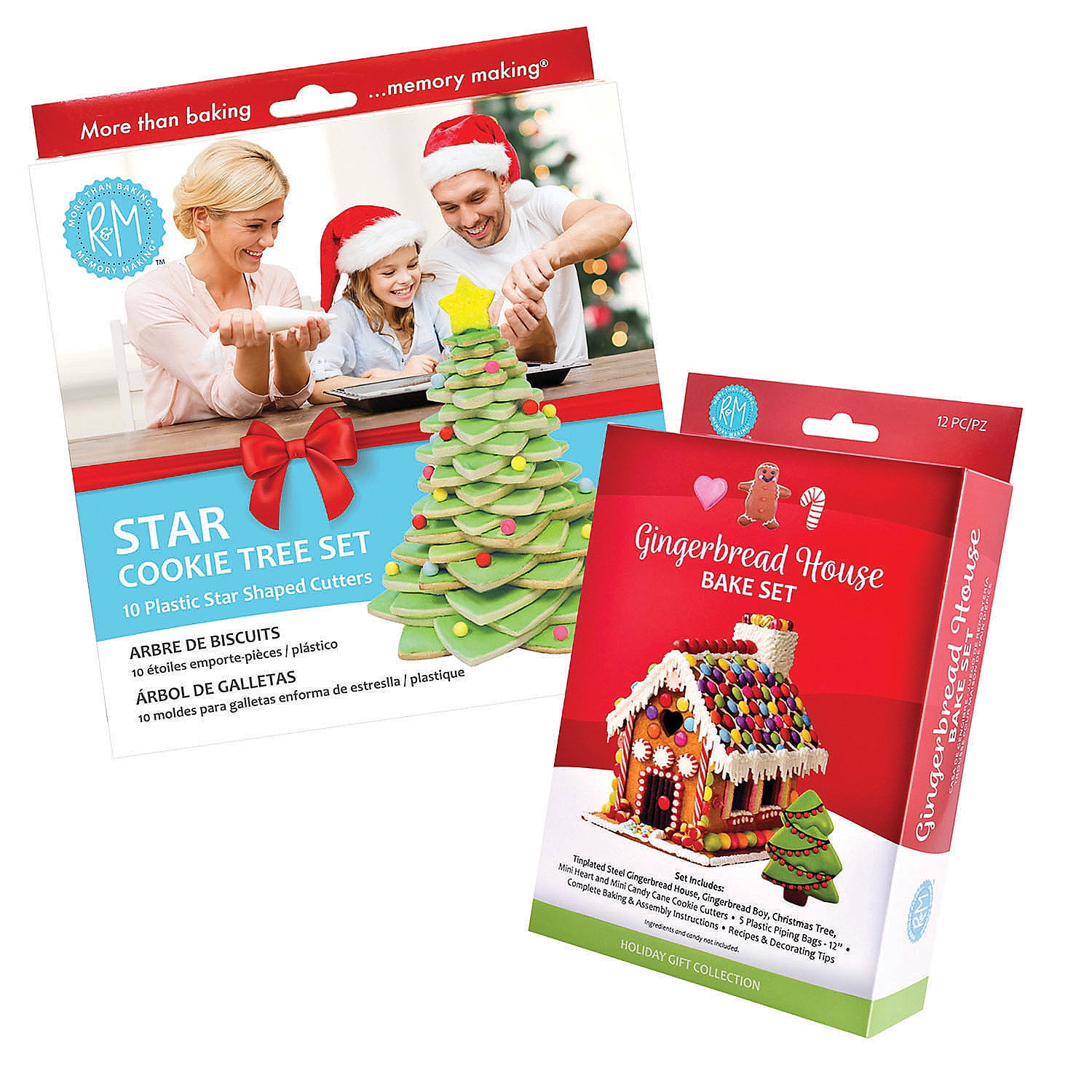 Fun Express DIY Gingerbread House Kit and Christmas Cookie Tree Kit - 2 ...