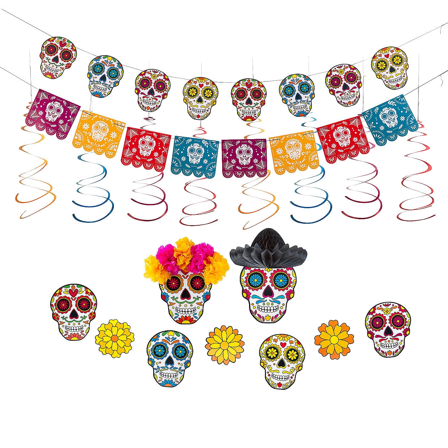 Fun Express Day of the Dead Sugar Skull Decorating Kit Bulk 19 Pc ...