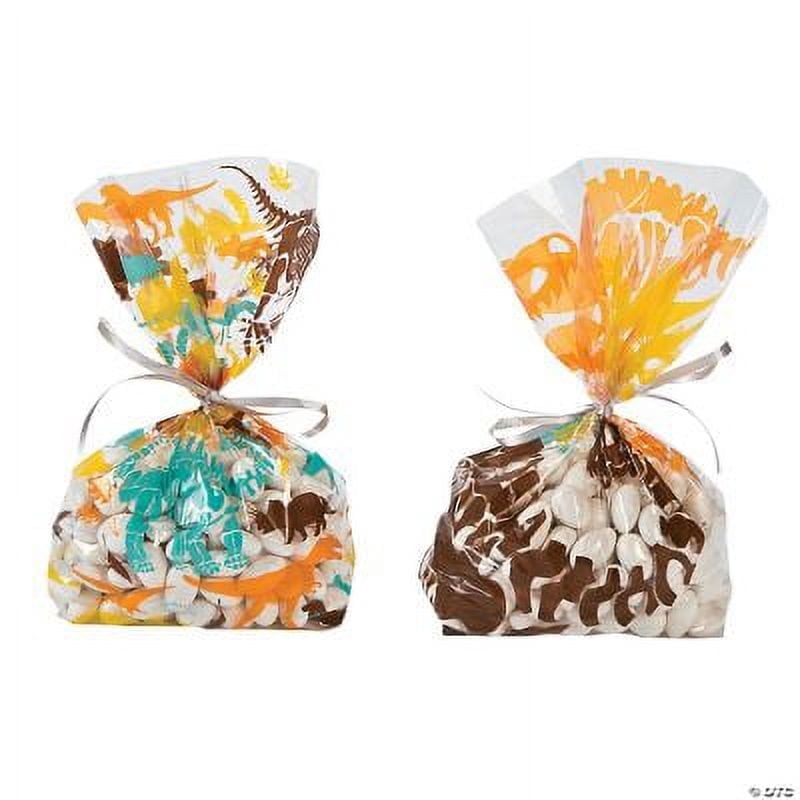 Fun Express Dino Dig Multi-color Birthday Cellophane Party Bags, 12 ...