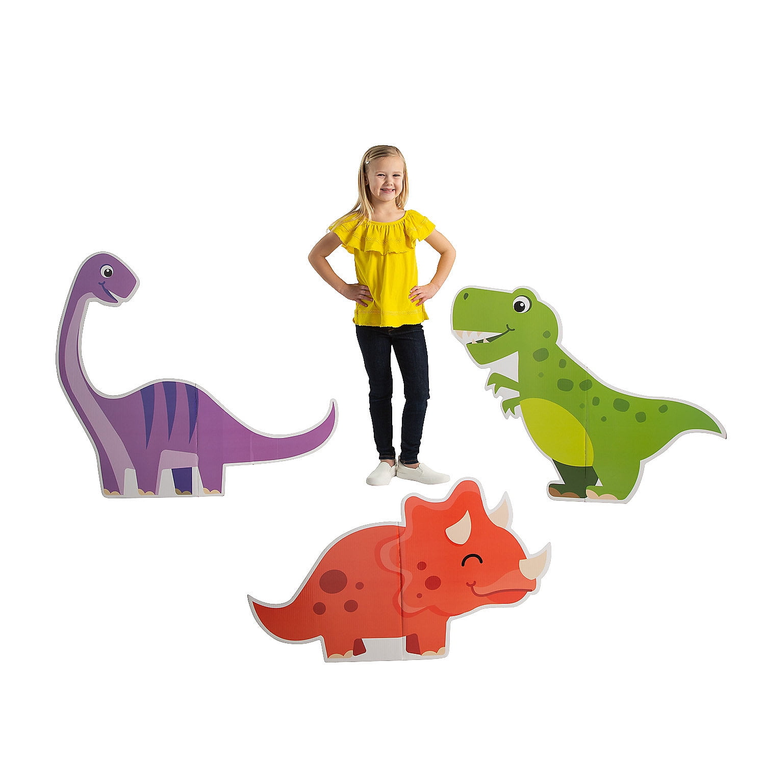 Fun Express Dinosaur VBS Bright Cardboard Cutout Stand-Ups - 3 Pc ...
