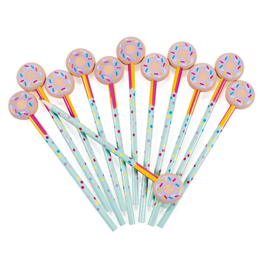 Fun Express Donut Sprinkles Pencils, #2 Lead, Purple, 12 Count, 12 Pack ...