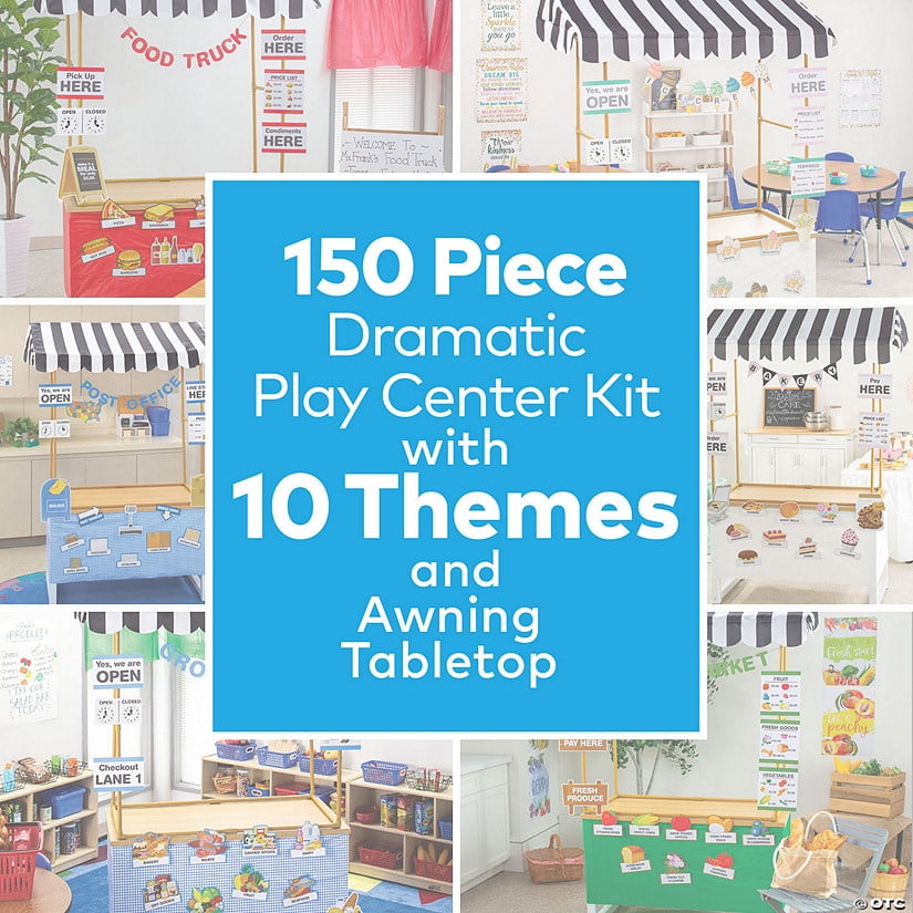 Dramatic Play Center Kit with 10 Store Themes & Tabletop Hut - 153 ...