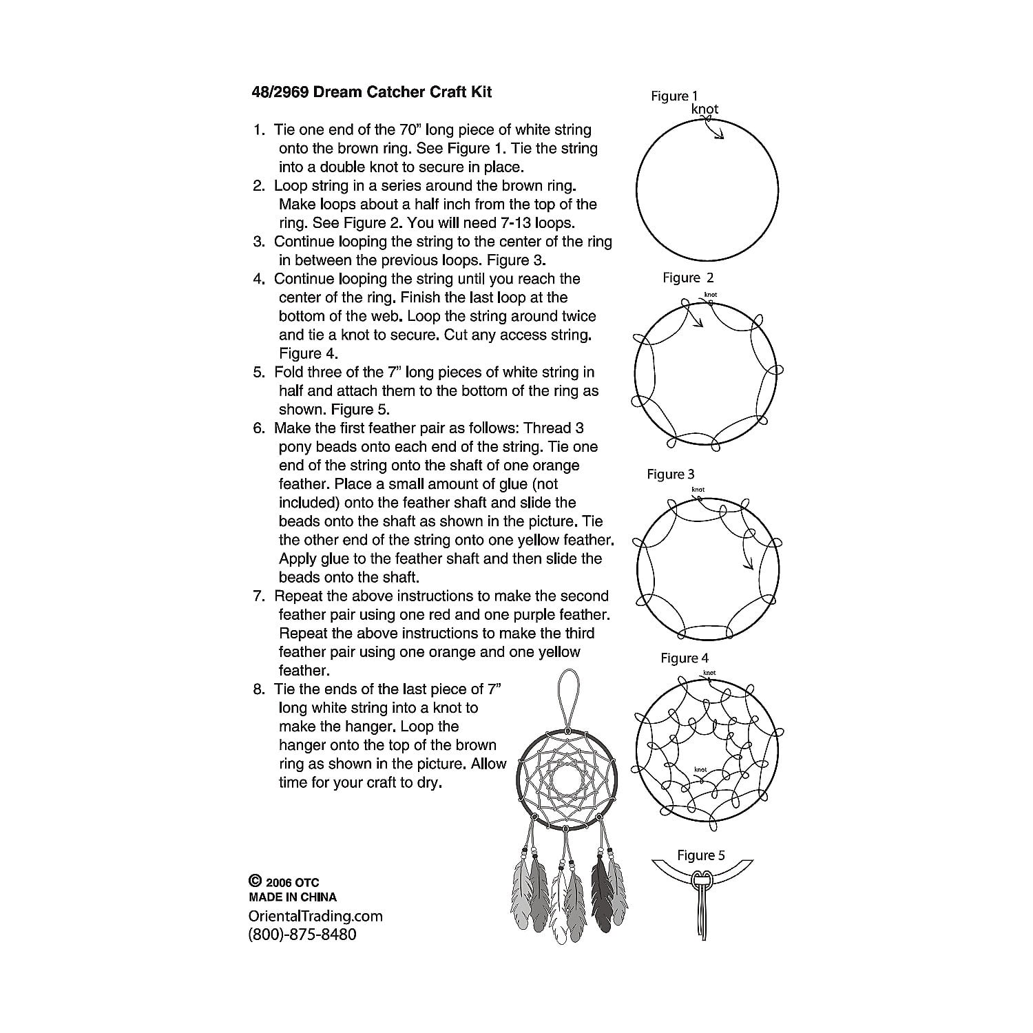 DIY Dream Catcher Craft Kit for Kids - Make String Art - 12 Pieces ...