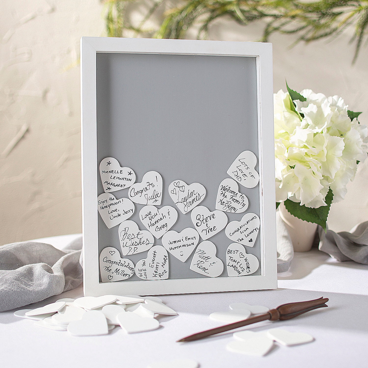 Fun Express Drop Box Guest Book with Mini Heart-Shaped Cutouts 101 ...