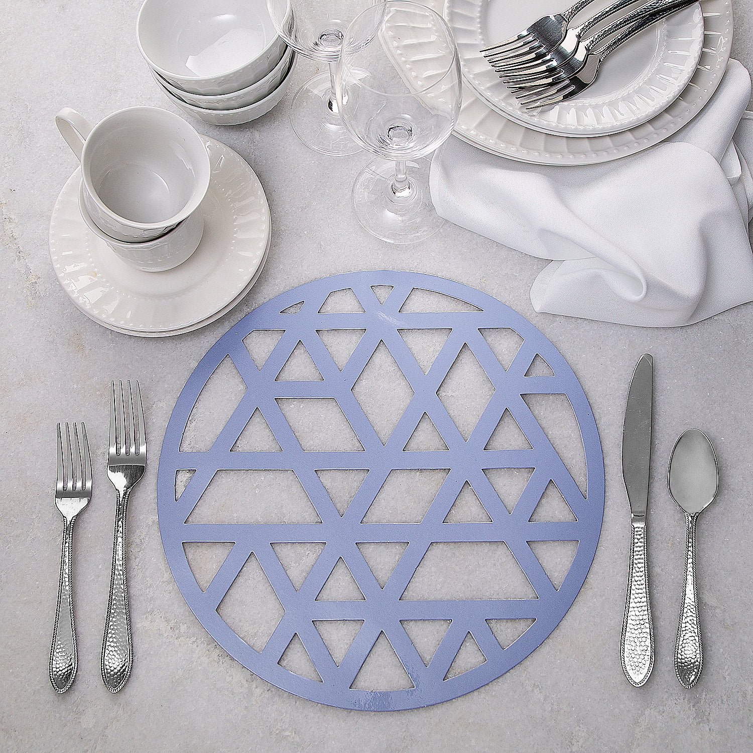 Dusty Blue Laser-Cut Charger Placemats - 24 piece - Walmart.com