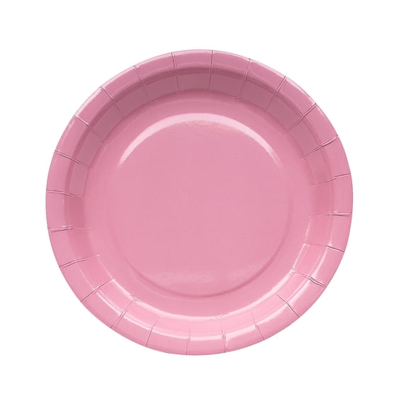 Fun Express Dusty Rose Round Paper Dinner Plates - 24 Count - Walmart.com