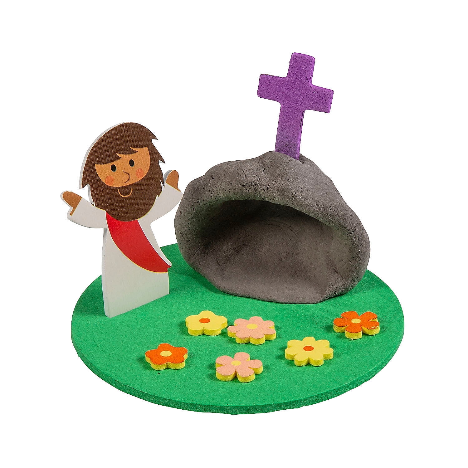 Fun Express Easter Jesus with the Tomb Clay Craft Kit - Makes 12 ...