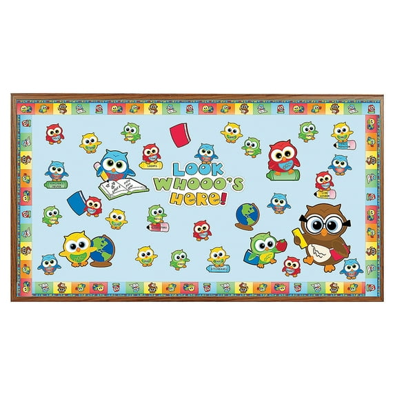 Welcome Back Owl Bulletin Board Set for First Day of School ...