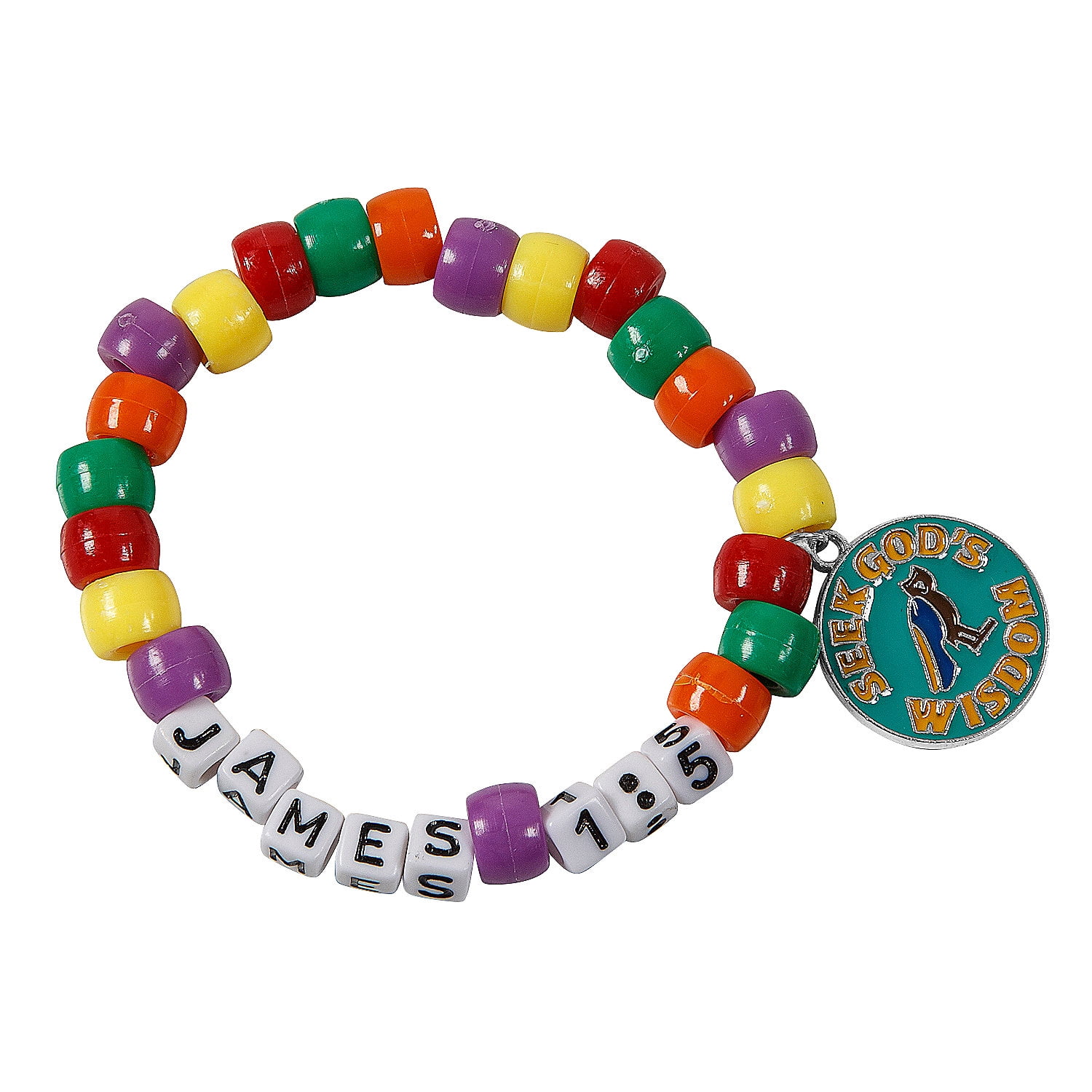 Fun Express Egyptian VBS James 1:5 Pony Bead Bracelet Craft Kit – Makes ...