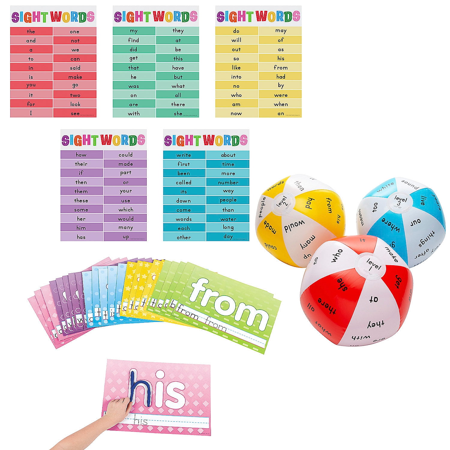 Fun Express Elementary Classroom Sight Words Language Learning Kit - 42 ...