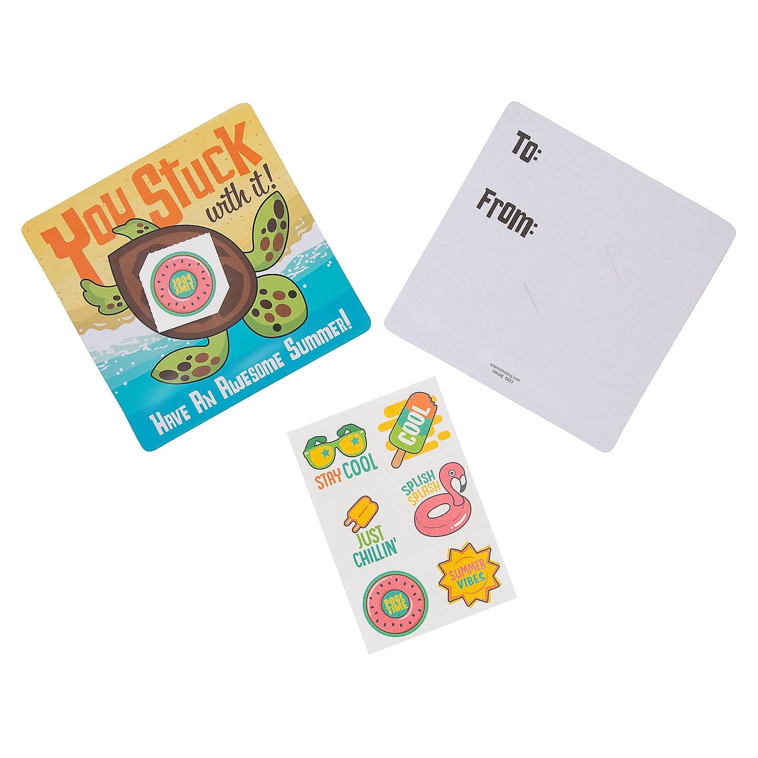 Fun Express End of Year Summer Fun Temporary Tattoos with Card - 72 Pc ...