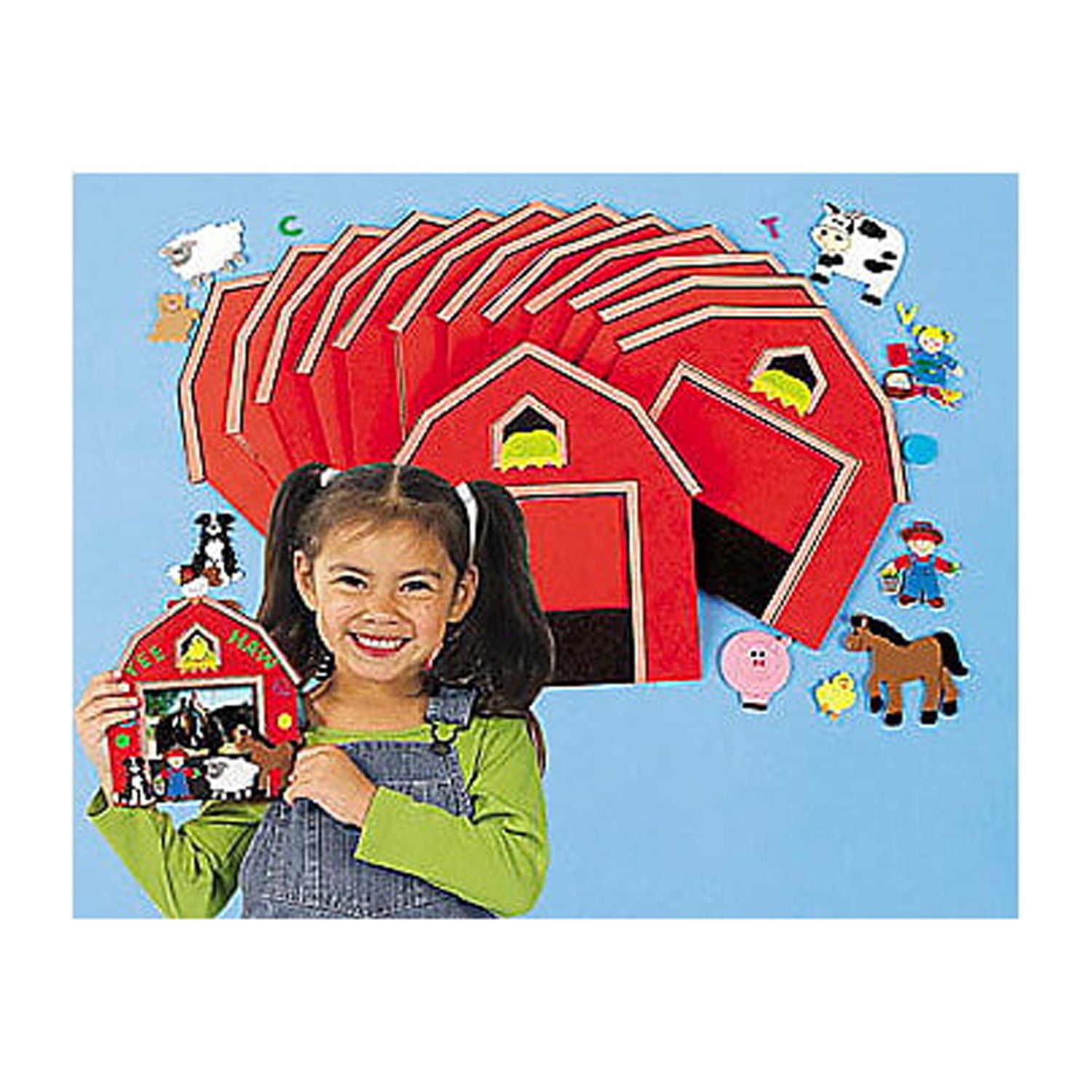 Fun Express Fabulous Foam Farm Frames Craft Kit - DIY Farm Animal ...