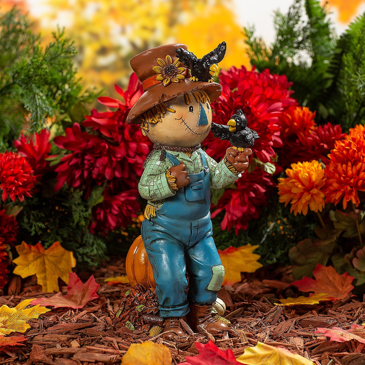 Fun Express Fall Scarecrow Garden Statue - Walmart.com