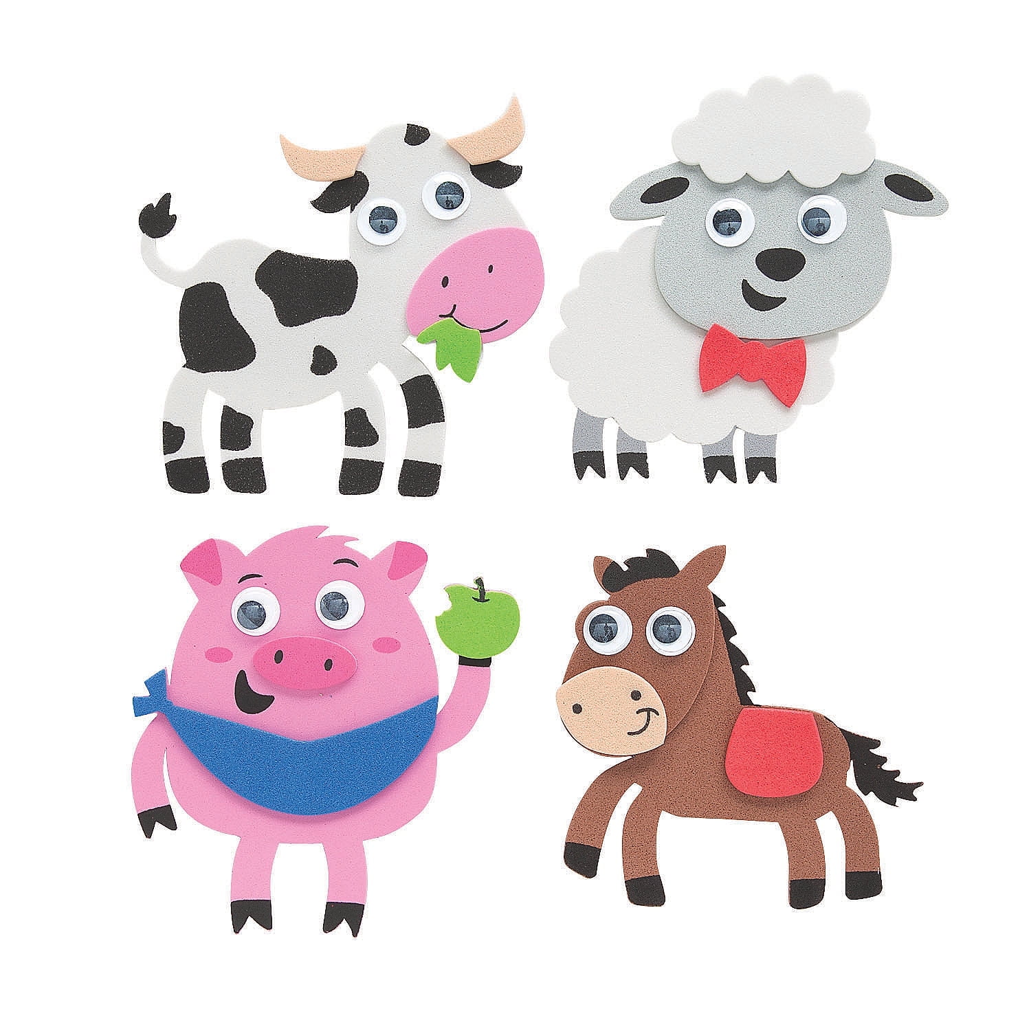 Walmart Farm Animal Magnet Craft Kit for Kids, DIY Supplies, Makes 12 ...