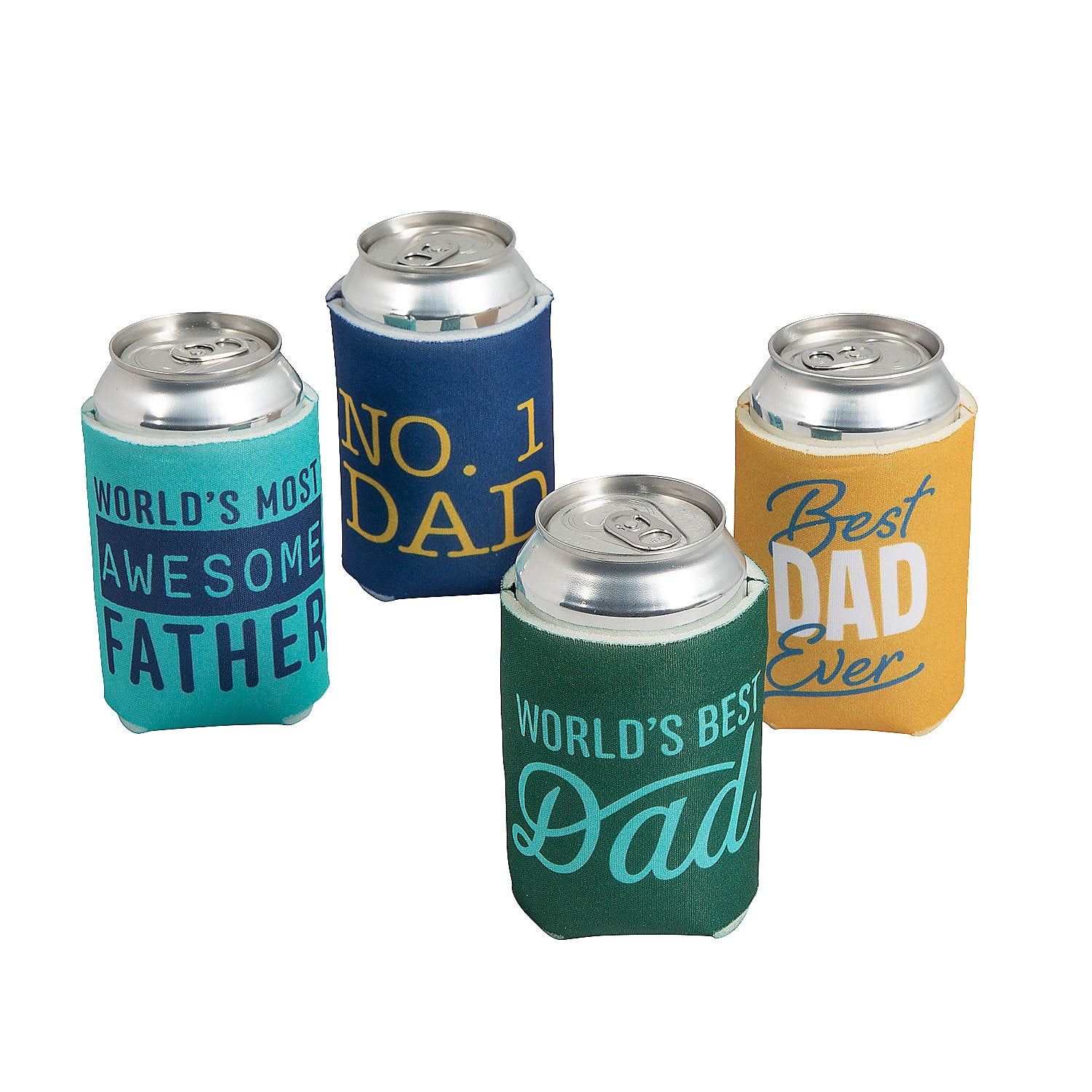 Fun Express Father’s Day Can Cooler Assortment - 12 Pieces - Walmart.com