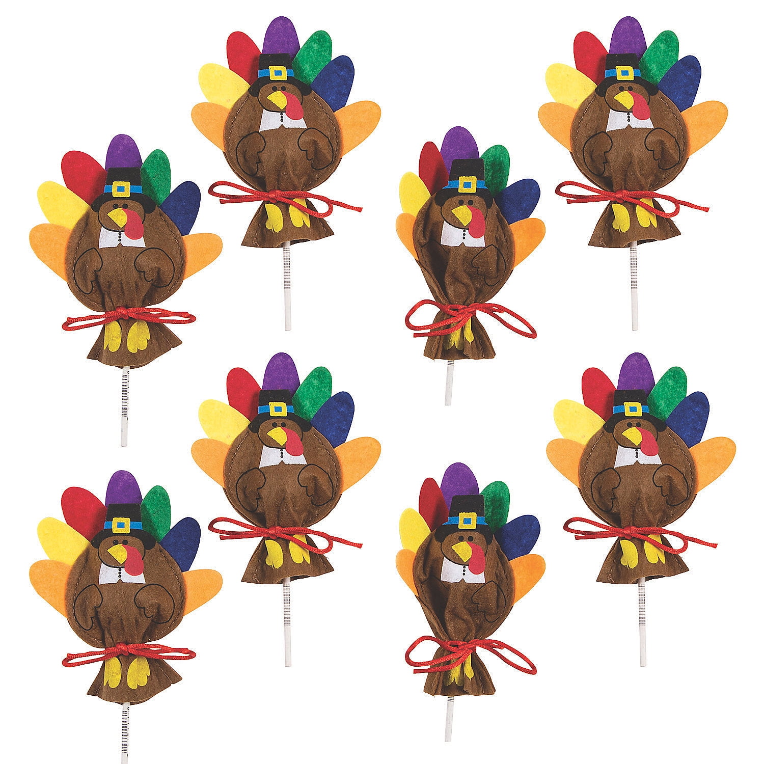 Fun Express Felt Turkey Lollipop Covers Bulk 48 Pc - Walmart.com