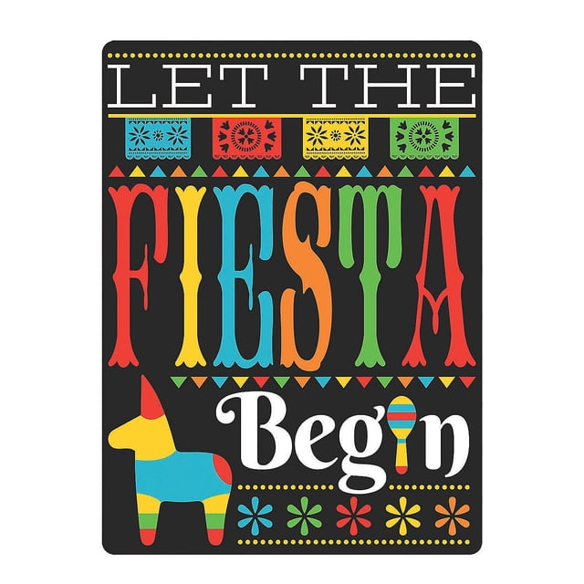 Fun Express Fiesta Sign Cardboard Cutout Stand-Up - Walmart Business ...
