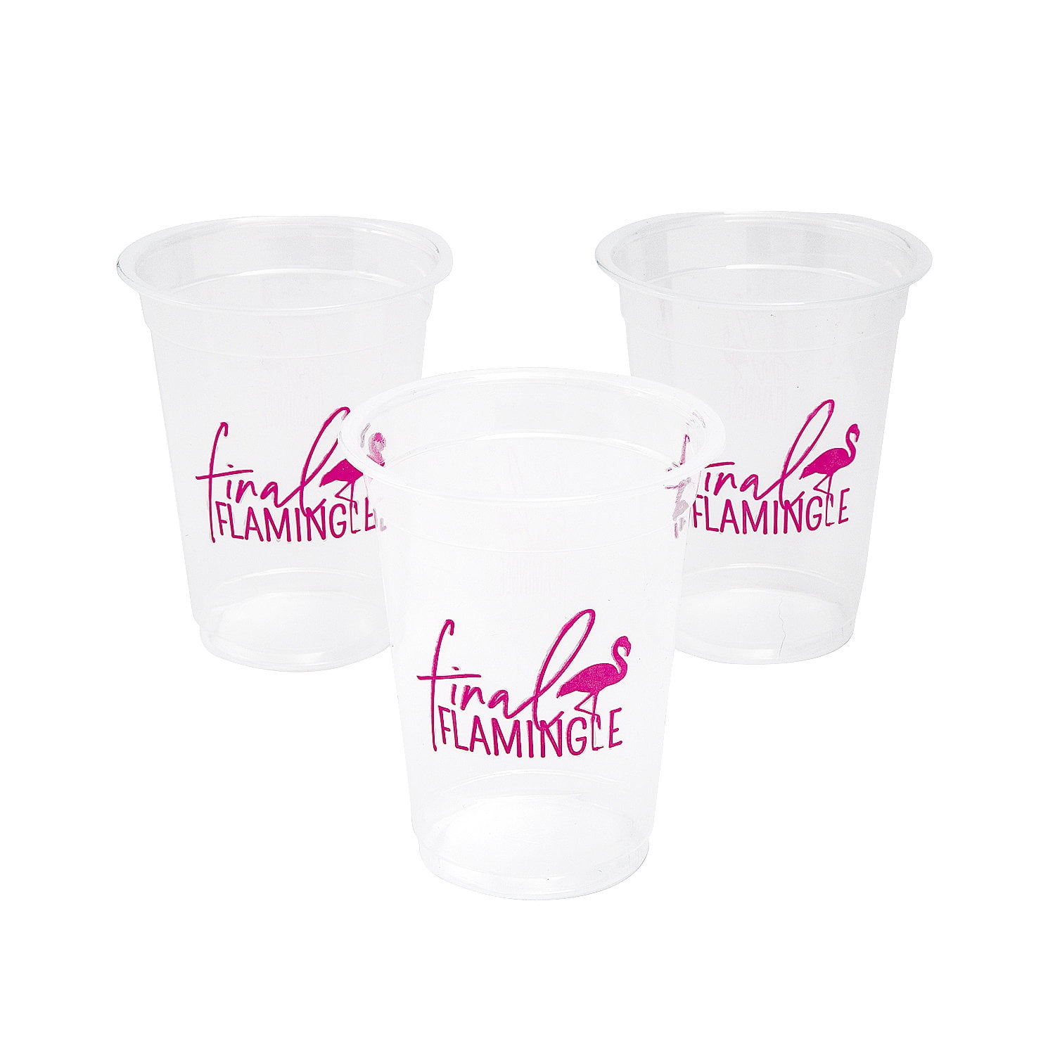 Fun Express Final Flamingle Plastic Disposable Cups Bulk 50 Ct ...