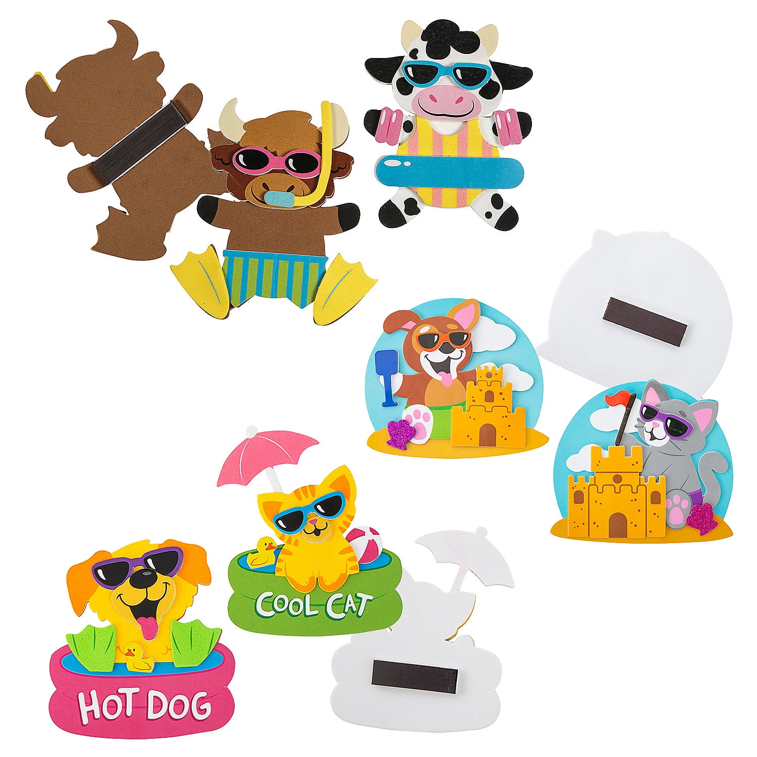 Fun Express Fun in the Sun Character Magnet Craft Kits Assortment - 36 ...