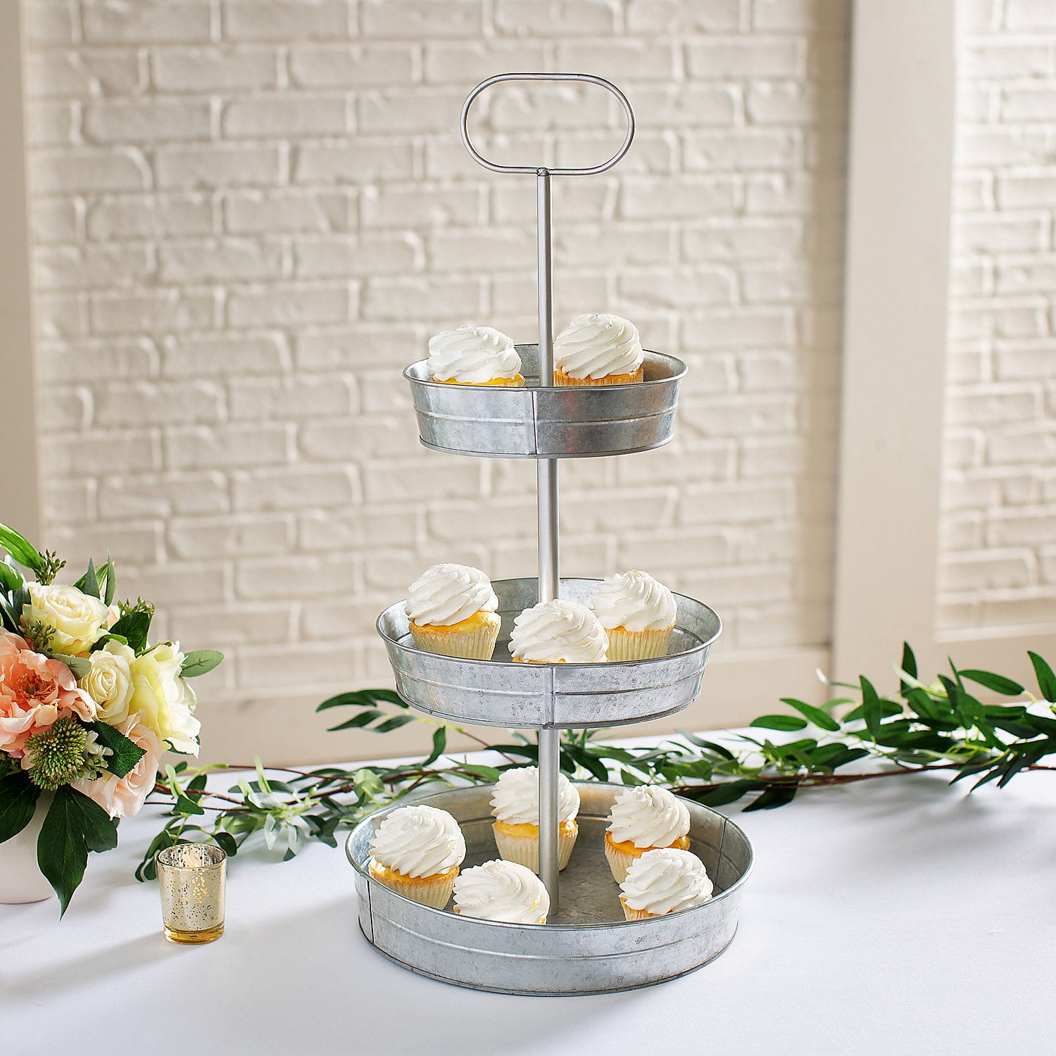 Fun Express Galvanized 3-Tiered Treat Stand - Walmart.com