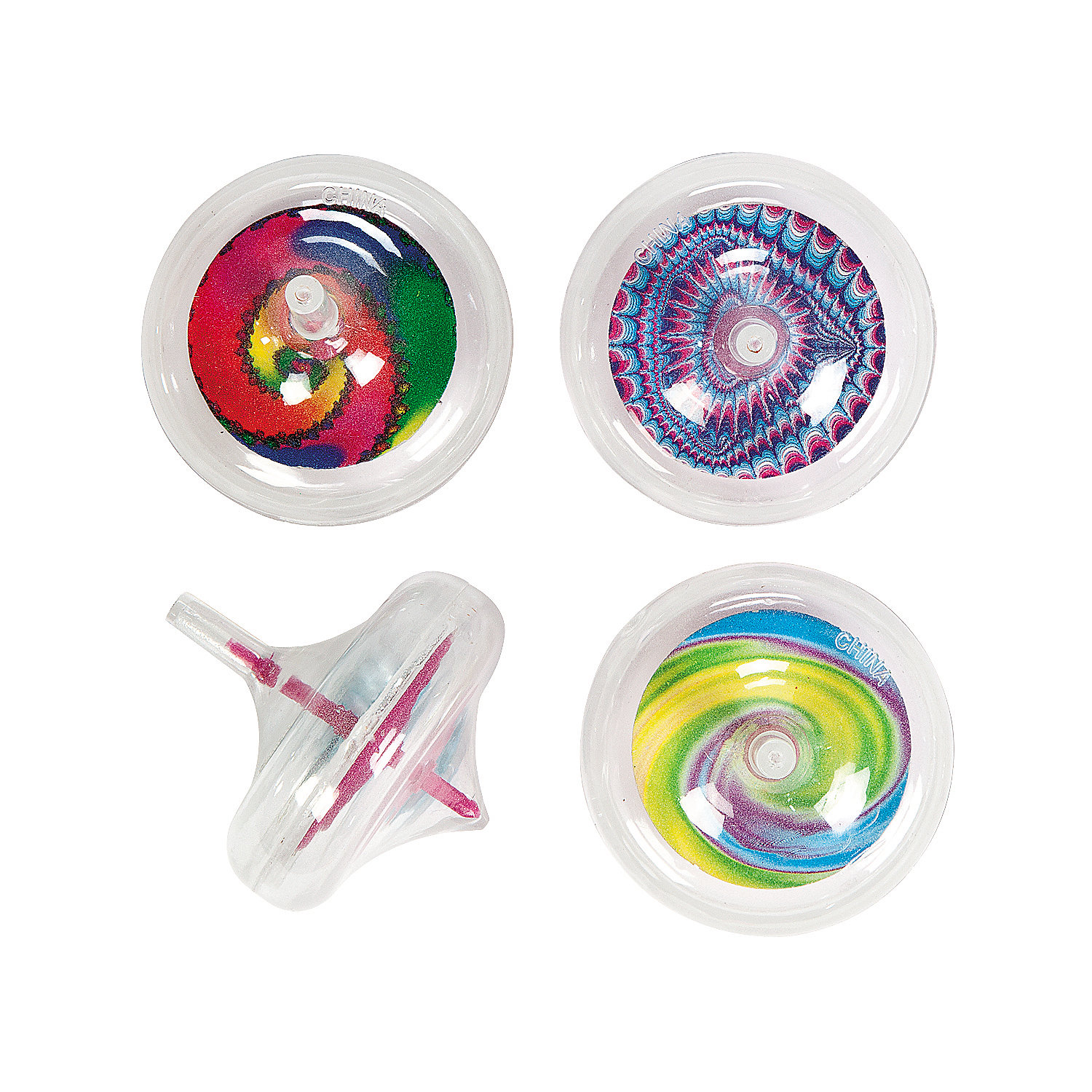Fun Express, Gid Tie Dyed Spin Tops, Toys, Value Toys, Tops, 12 Pieces ...